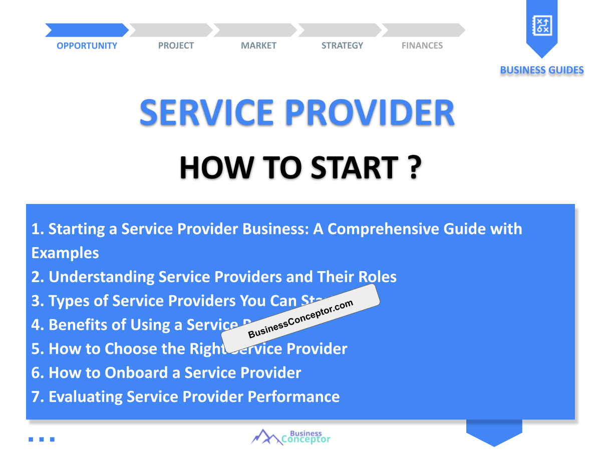 Starting a Service Provider Business: A Comprehensive Guide with Examples