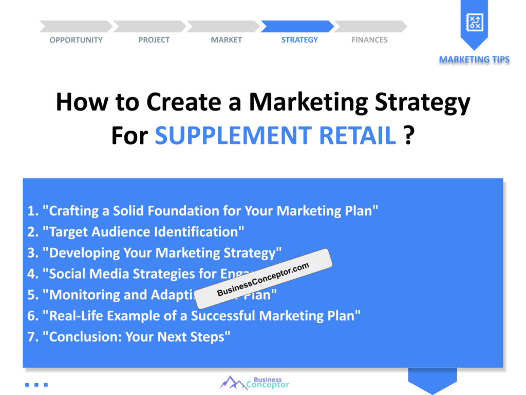 Building a Marketing Plan for Supplement Retail Services (+ Example)